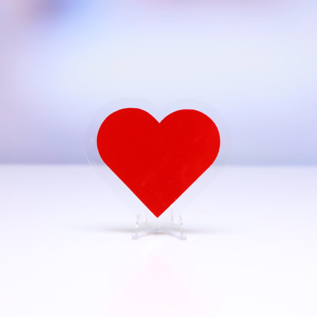 Red Heart Car Decal Flash Reflective, Reusable & Safe for Car Paint Non ...