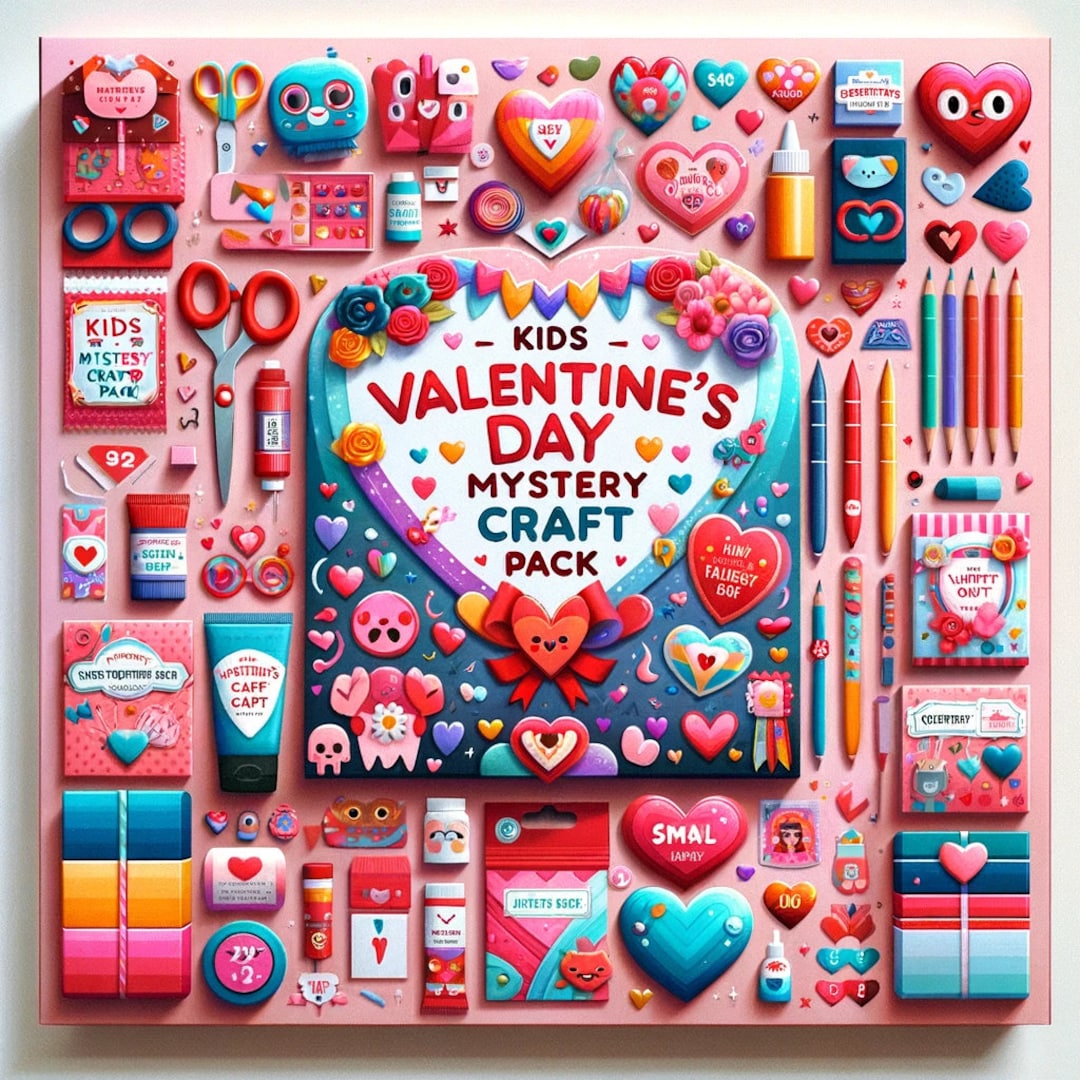 Valentine's Day Kids Craft Pack Mystery DIY Crafts Set Small/medium ...