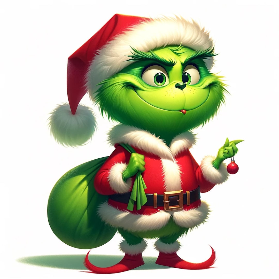 Festive Grinch Digital Art Versatile Graphic for T-shirts - Etsy Canada