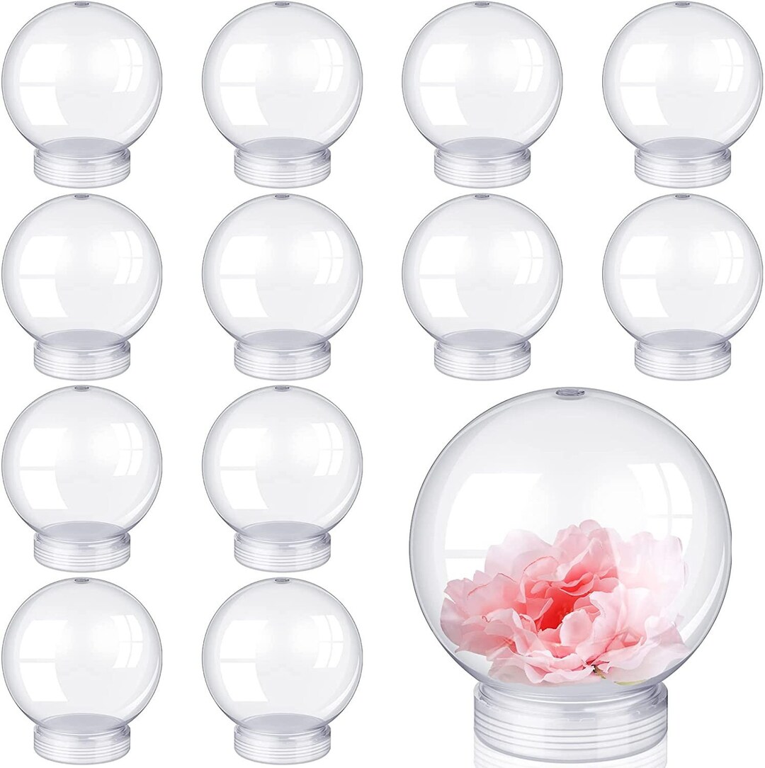 Fillable Clear Plastic Globe Kid's DIY Gift for Mom Screw Cap Mothers ...