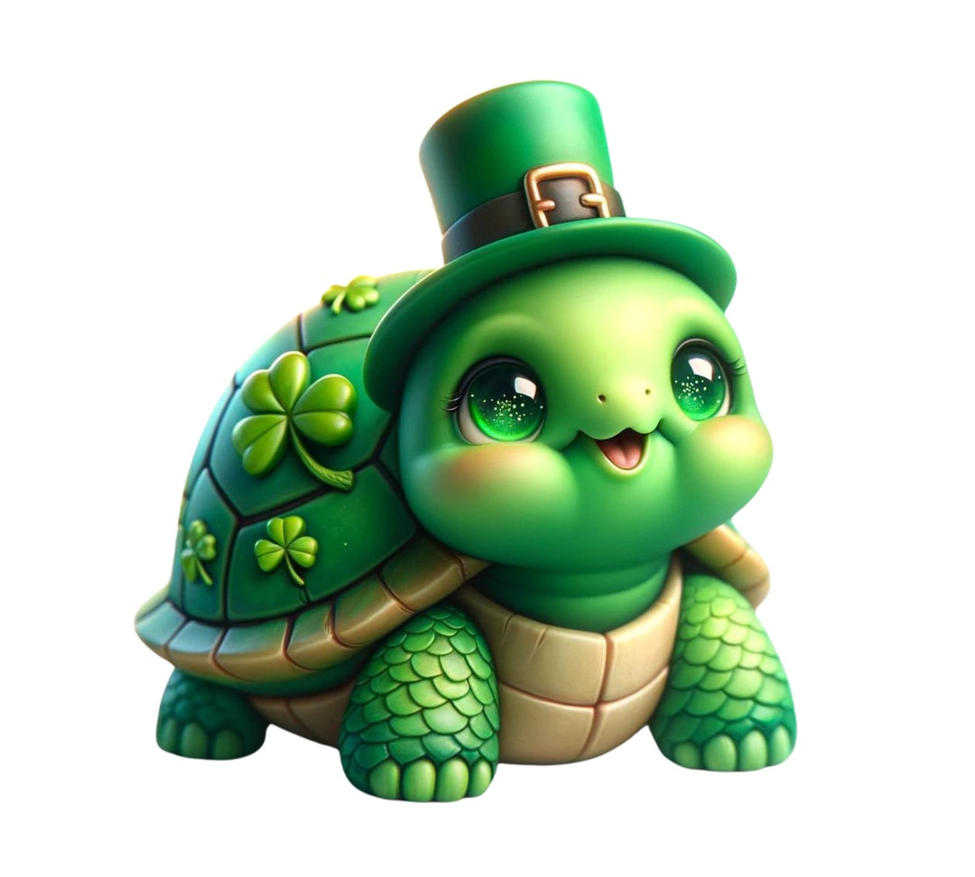 Shamrock Turtle Digital Art - St. Patrick's Day Turtle - Green Hat ...