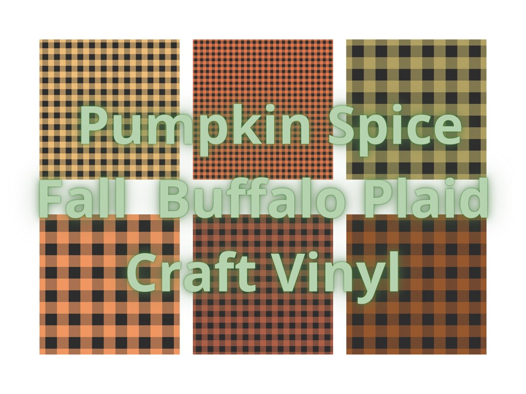 Buffalo Plaid Craft Vinyl Sheet, Vinylturtle, Fall Collection, Sticker ...