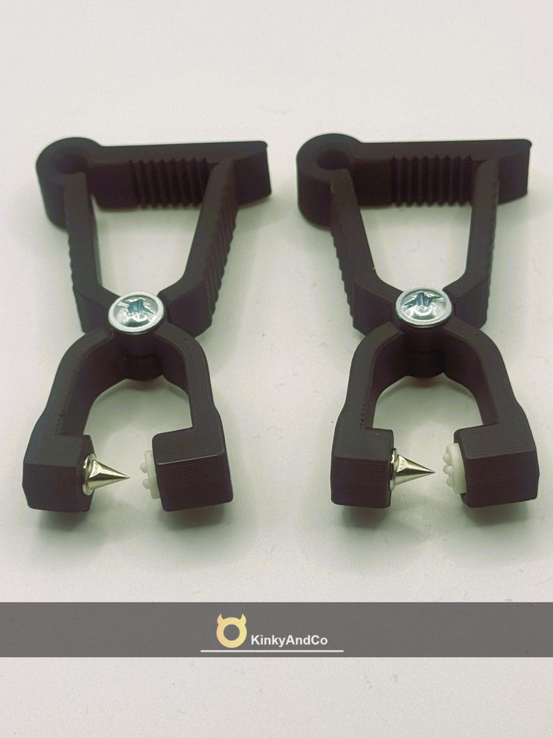 Black Devils Spike - Ultra Sharp Nipple Clamps (pair) BDSM Fetish Sex ...