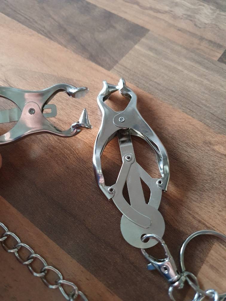 Unique Customised Clover Nipple Clamps With Single Spike bdsm | Etsy Canada