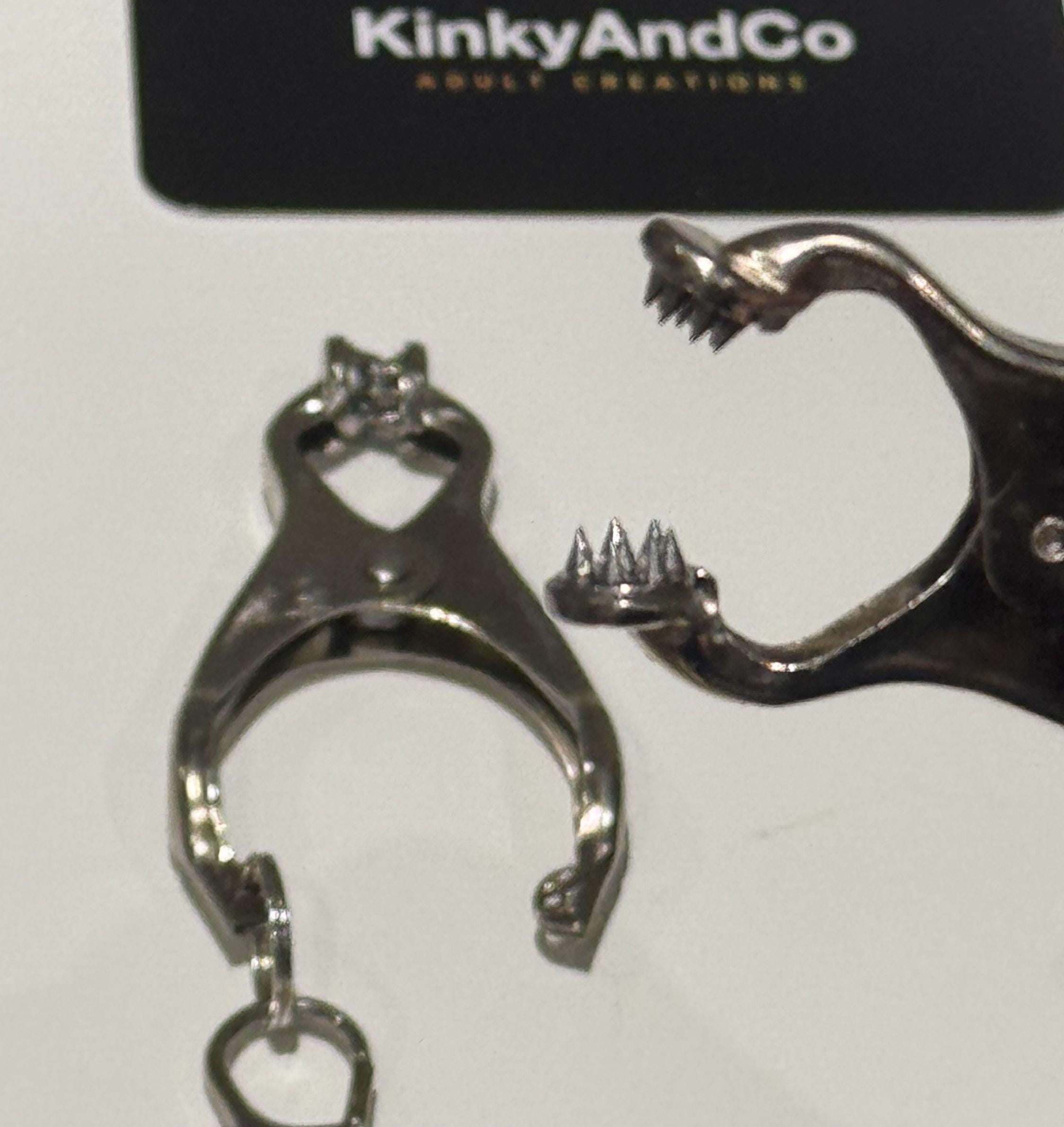 Extra Wide Opening Spiked Nipple Clamps: (pair) BDSM Fetish Sex Toy - Etsy