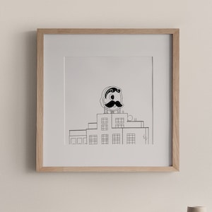 Natty Boh Baltimore Landmarks Line Wall Art Physical Print, 8x8 - Etsy