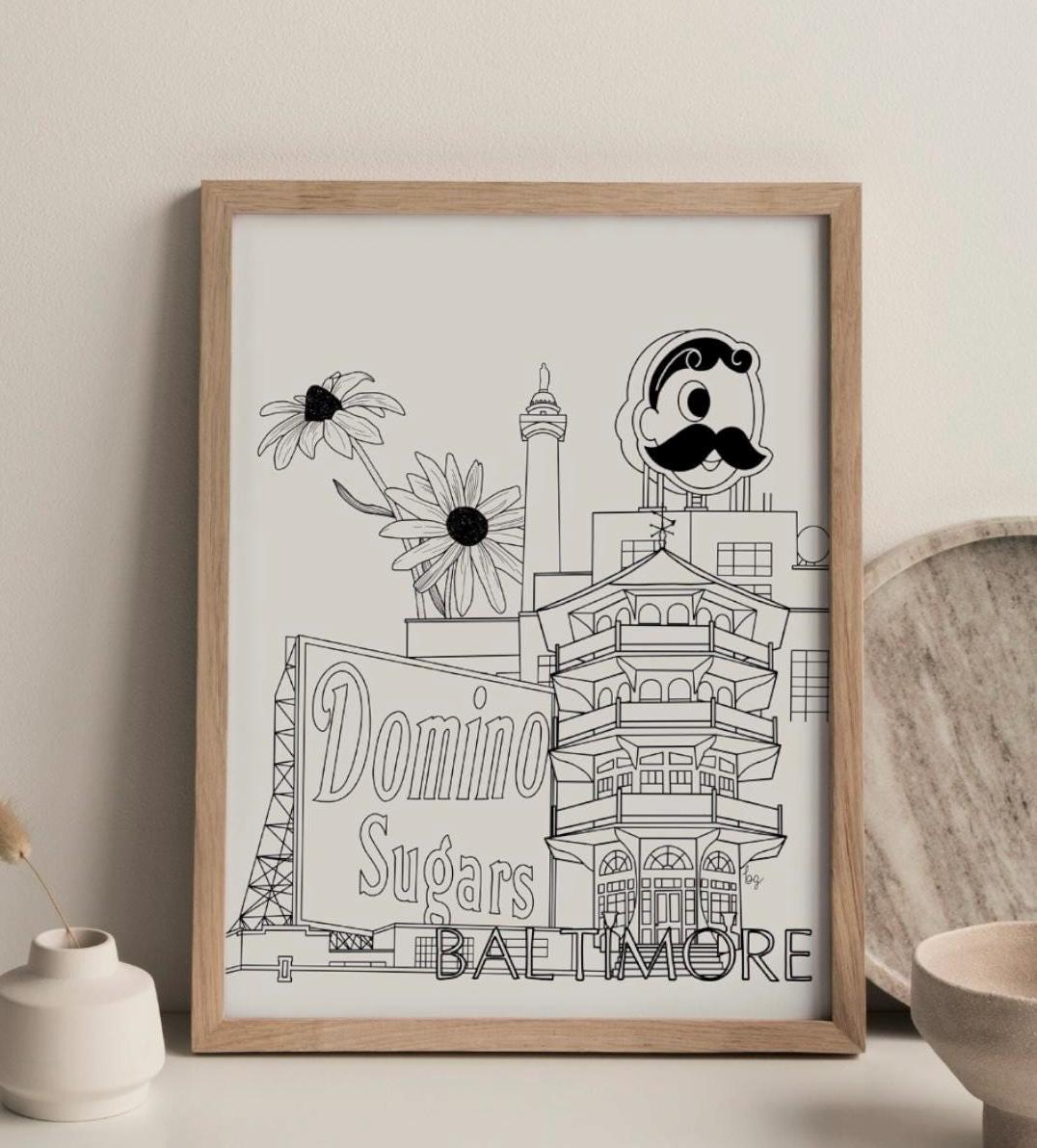 Baltimore Maryland Collage Poster, 11 X 14 - Etsy