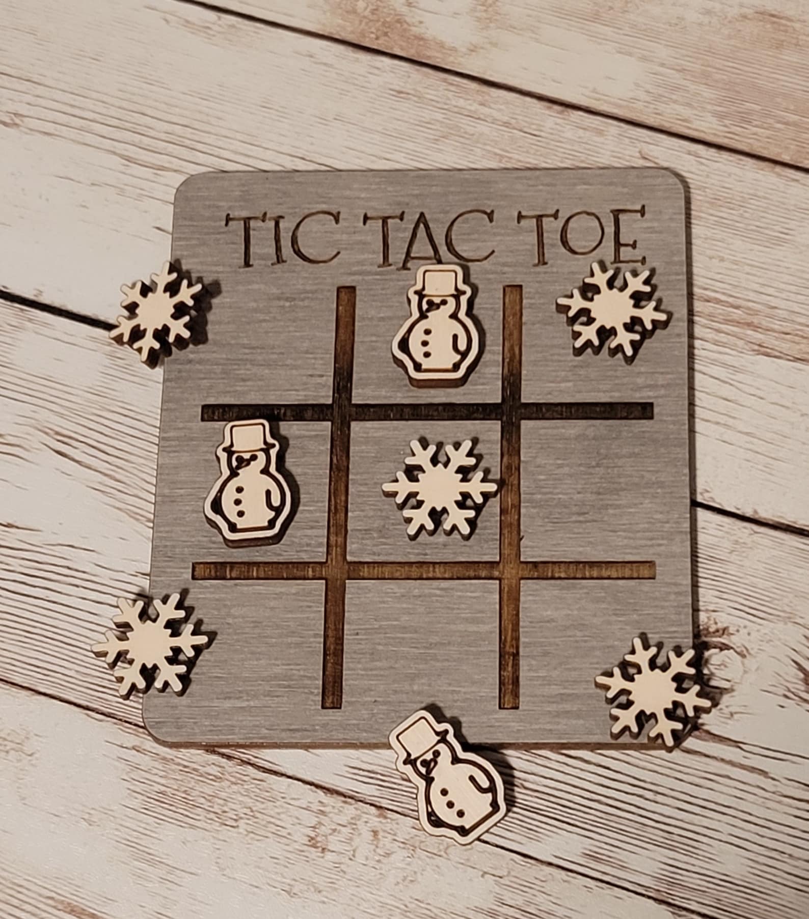 Snowman Tic-tac-toe - Etsy