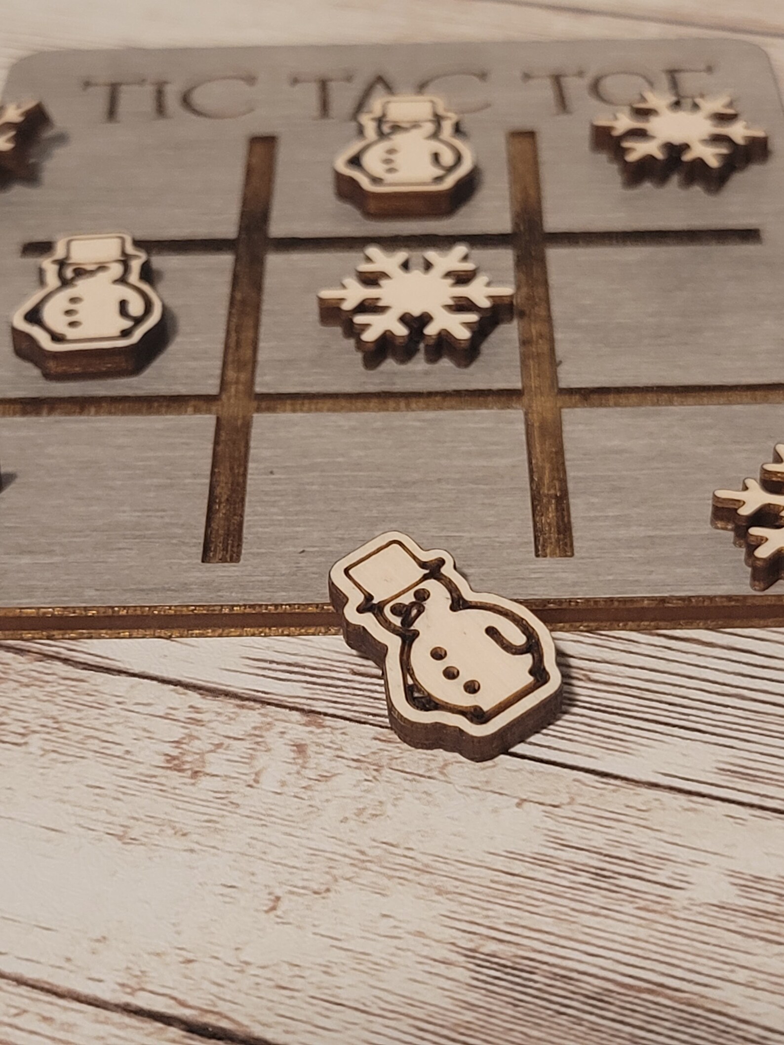 Snowman Tic-tac-toe - Etsy