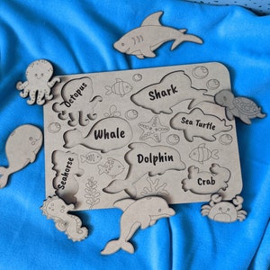 Sea Creature Puzzle - Etsy