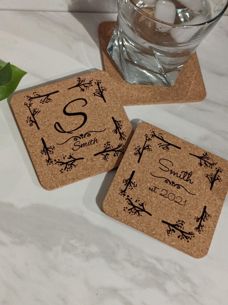 Custom Name Coasters - Etsy