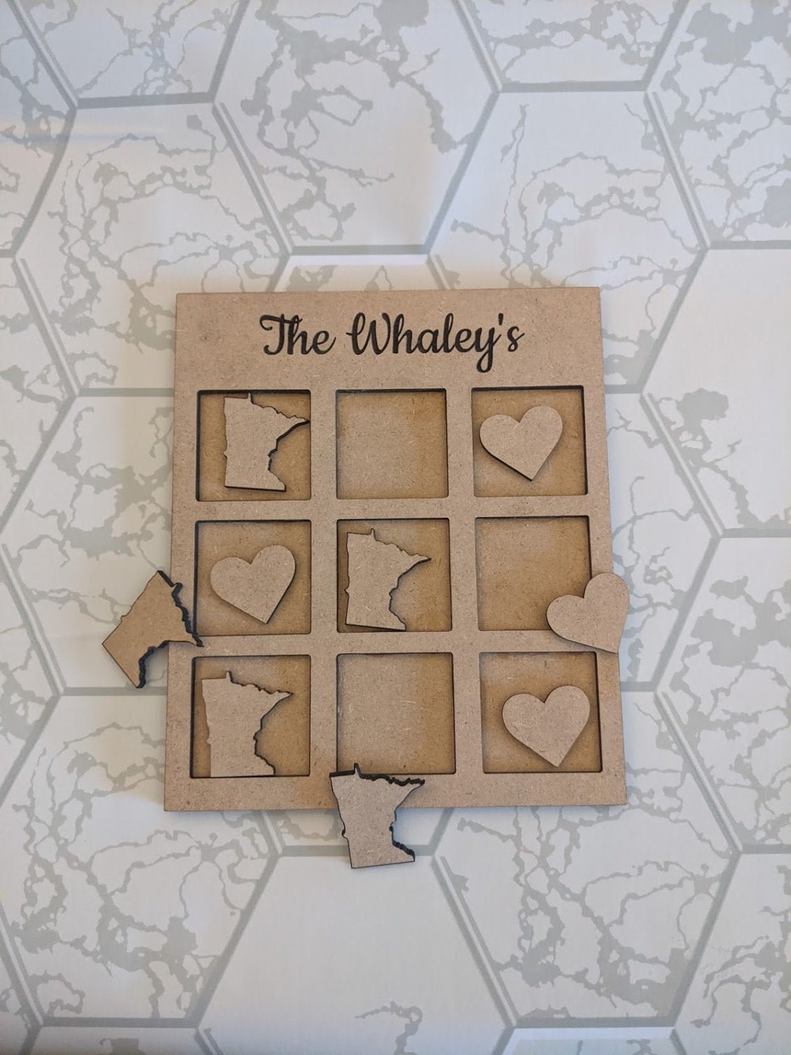 Personalized Tic Tac Toe Board - Etsy