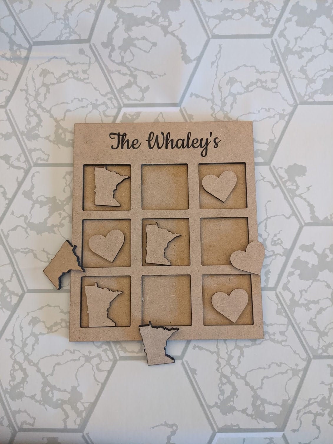 Personalized Tic Tac Toe Board - Etsy