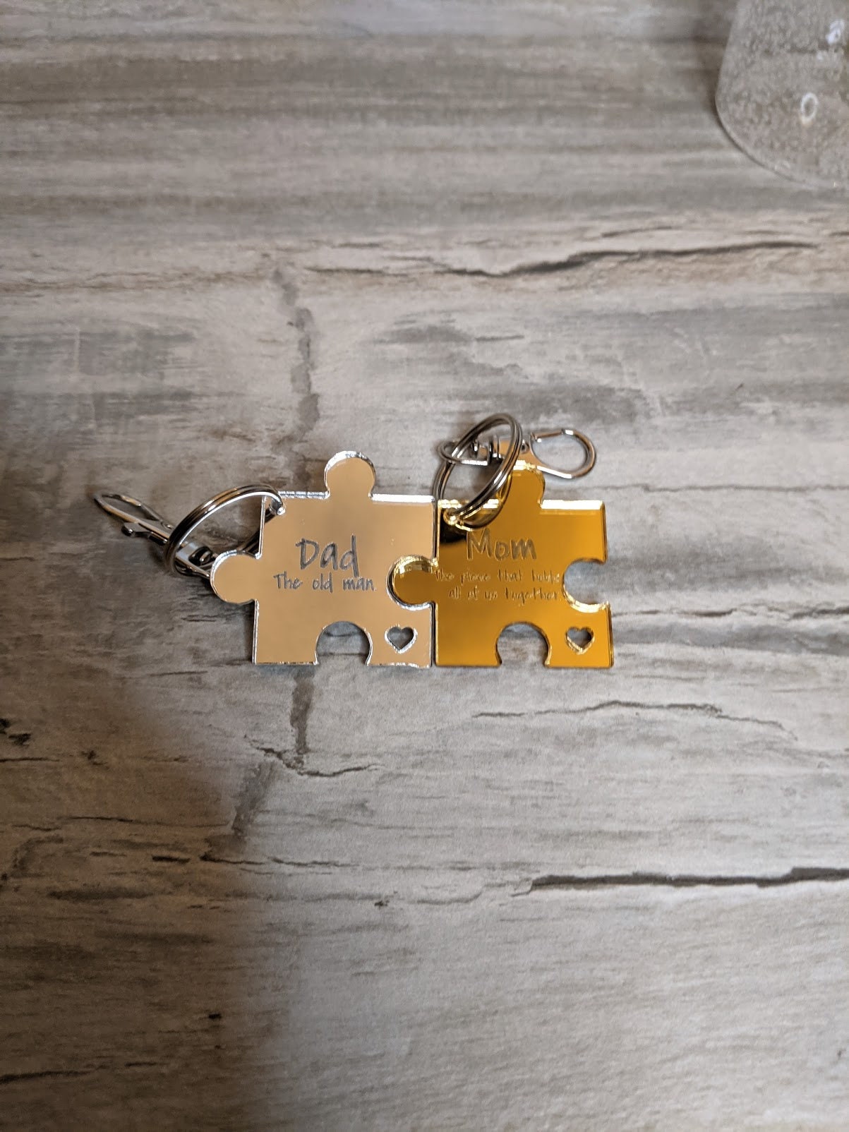 Personalized Mirrored Family Puzzle Keychains - Etsy