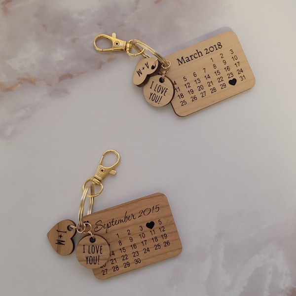 Calendar Keychain - Etsy