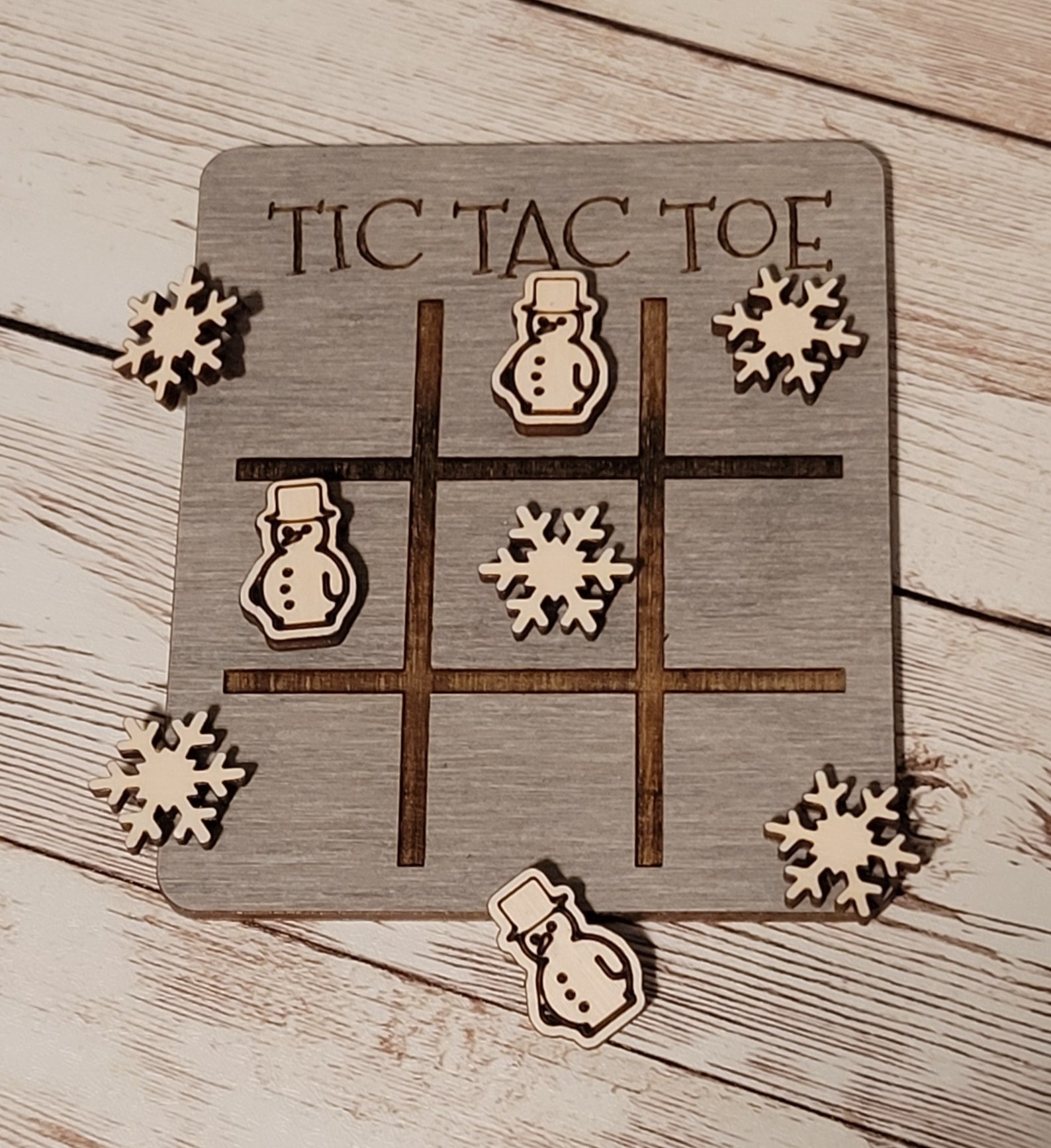 Snowman Tic-tac-toe - Etsy