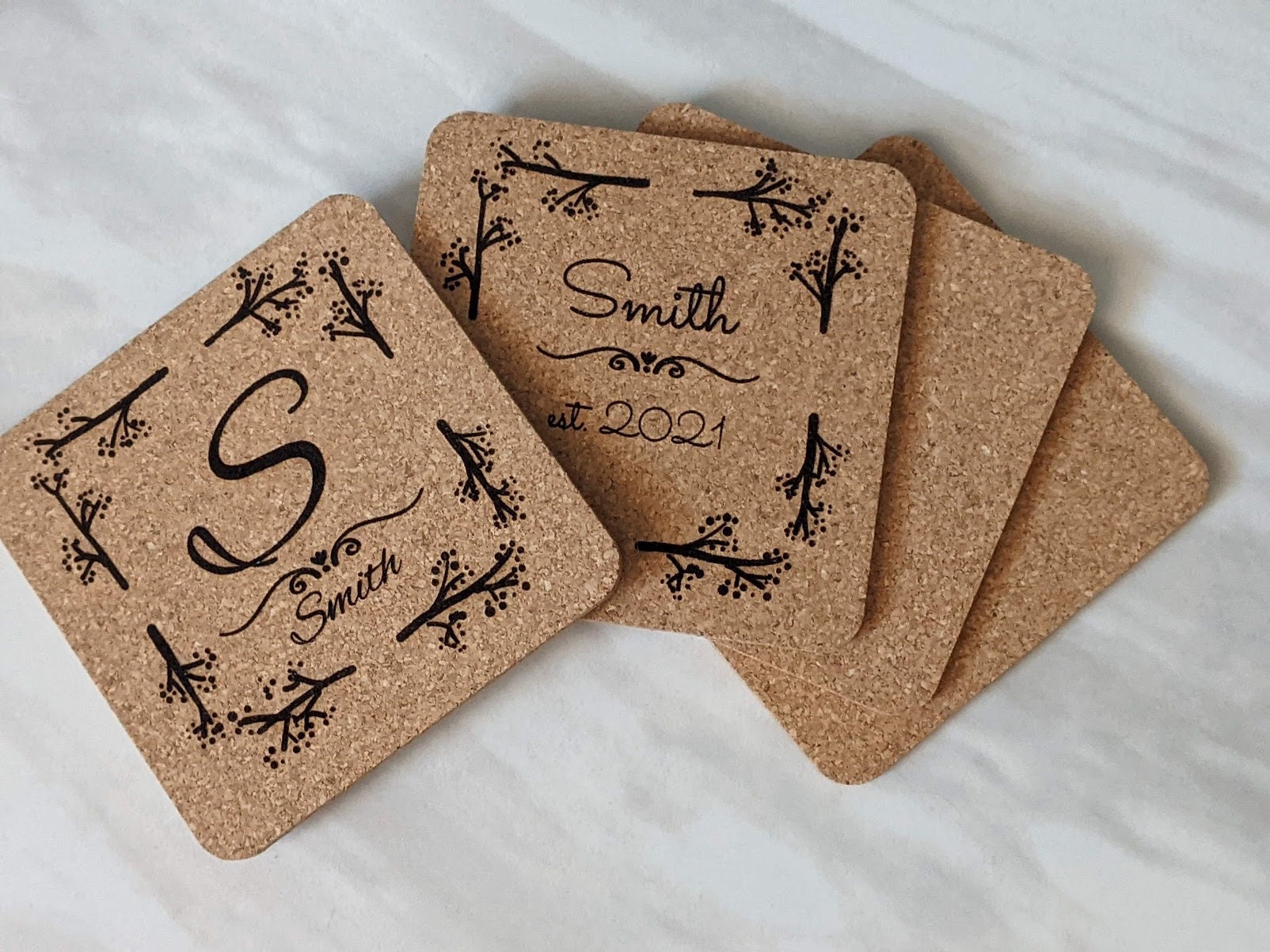 Custom Name Coasters | Etsy