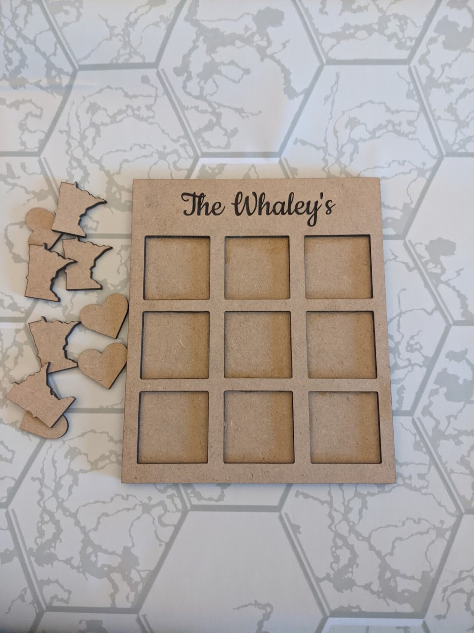 Personalized Tic Tac Toe Board - Etsy