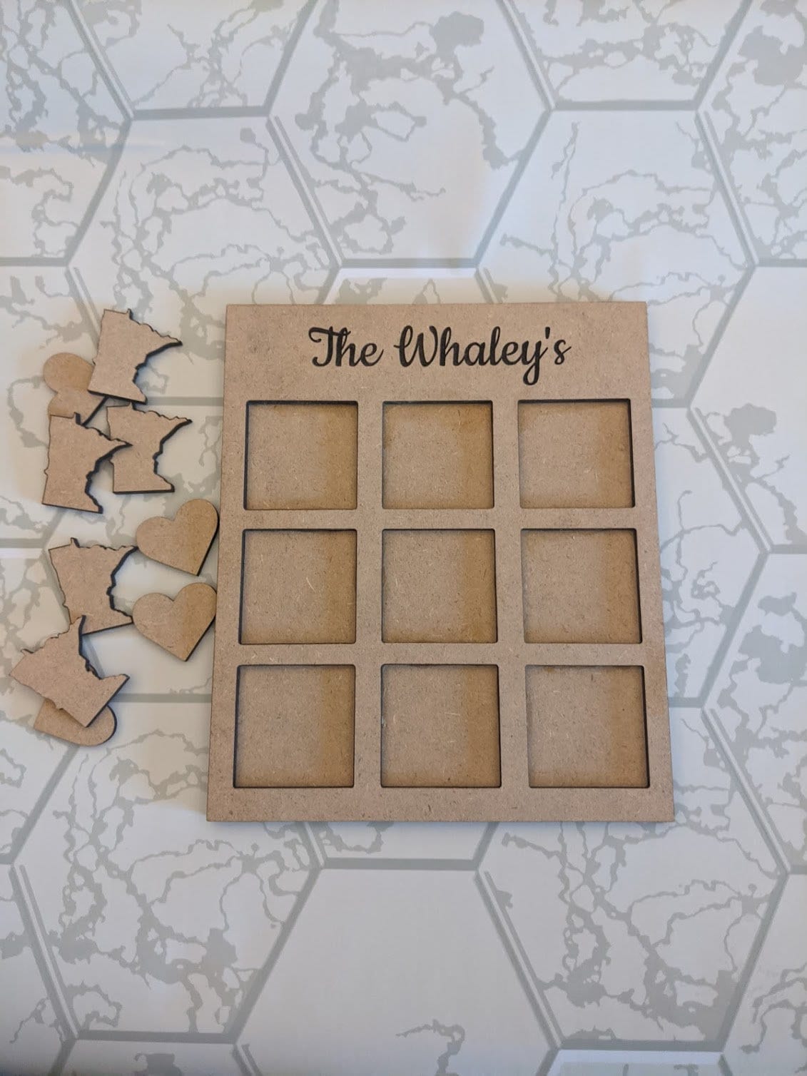 Personalized Tic Tac Toe Board - Etsy