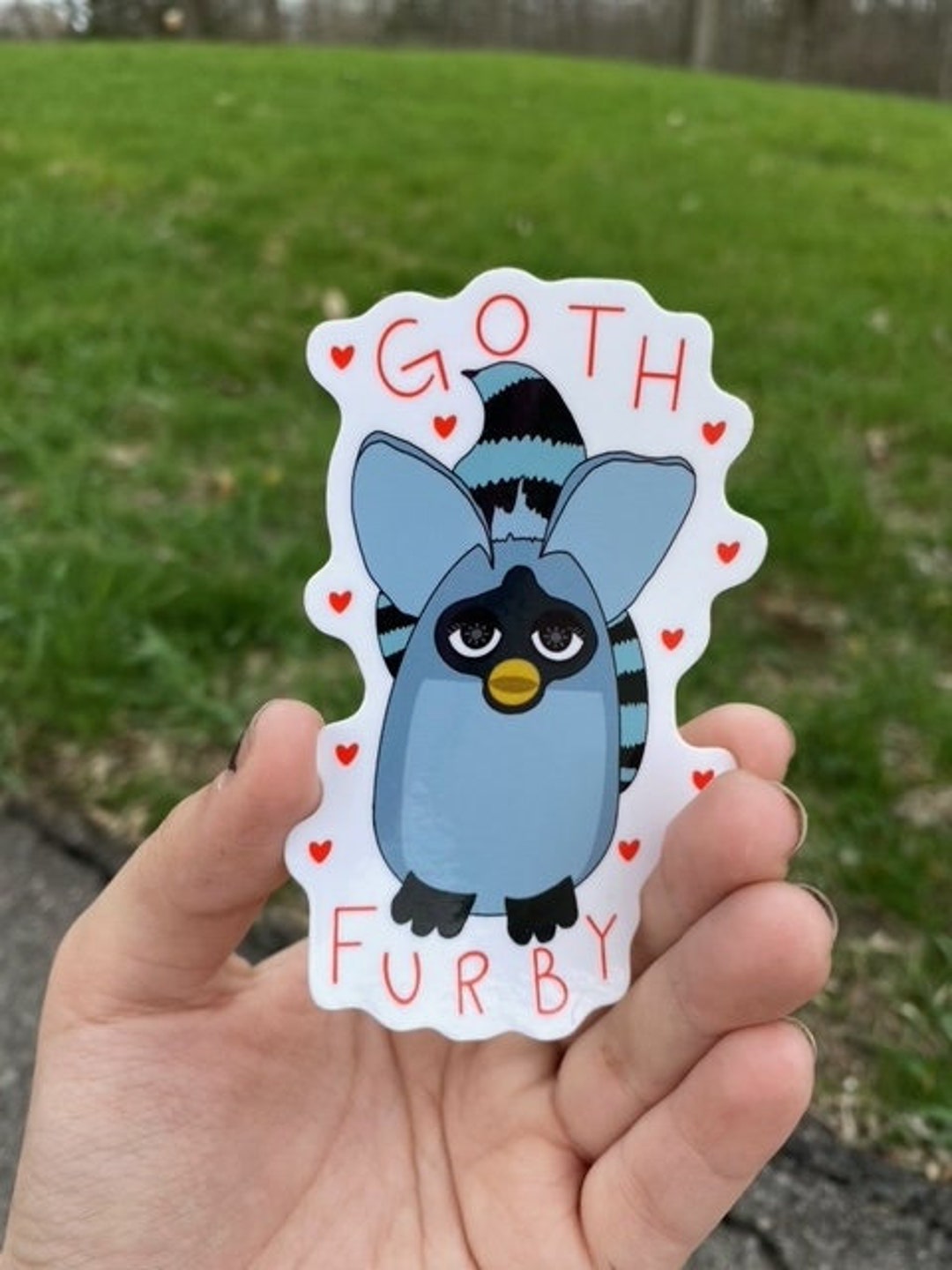 Goth Furby Sticker | Duck Sticker - Etsy