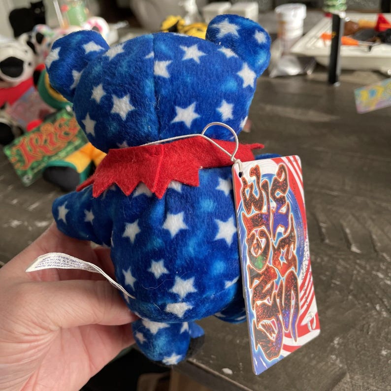 Grateful Dead Bean Bear Uncle Sam Liquid Blue New With Tags 7/4/84 ...