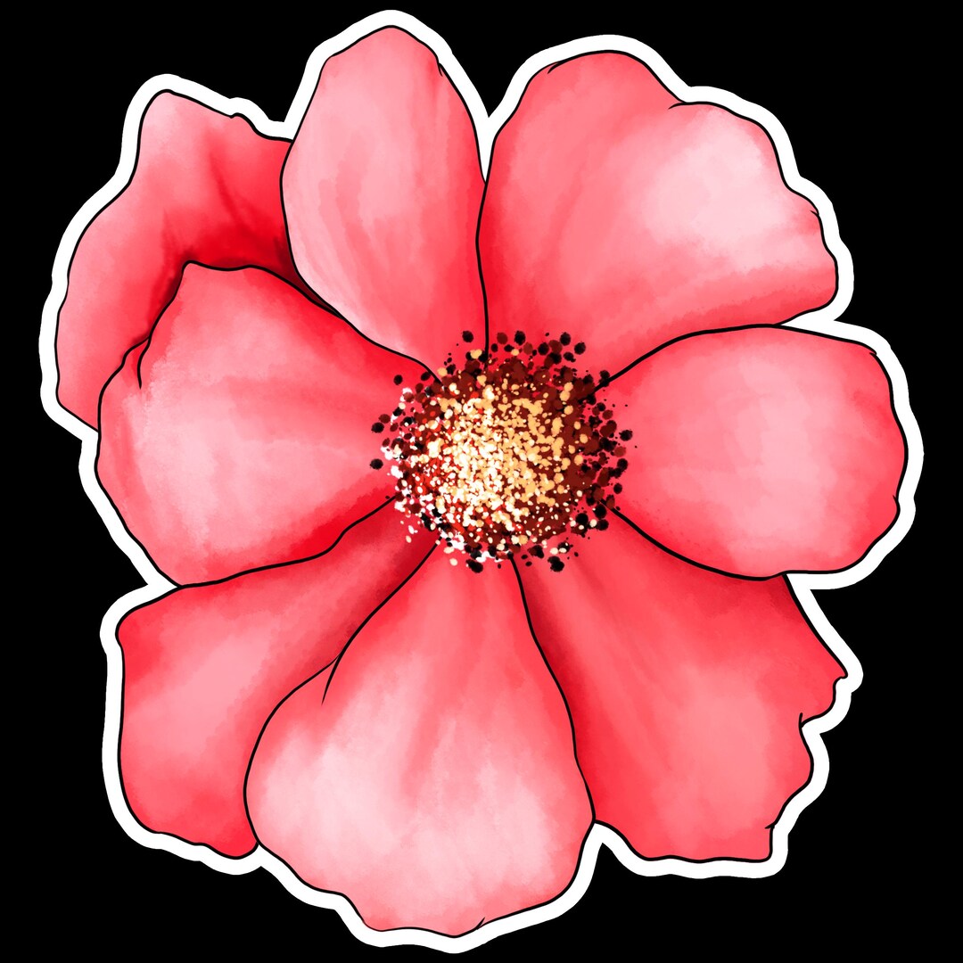 Pink Flower Digital Art | Digital Flower | Printable Clipart | High ...