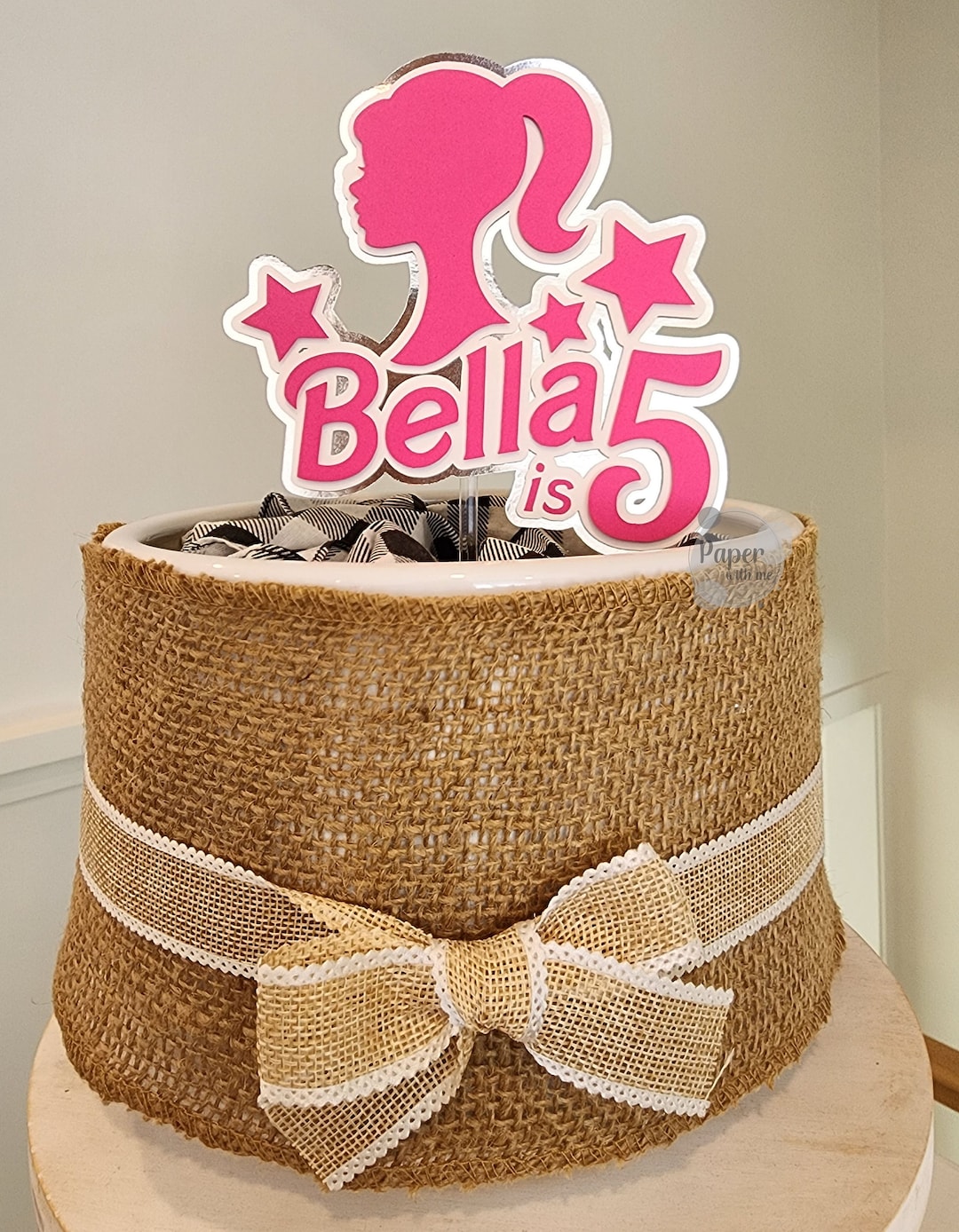 Handmade Barbie Themed Cake Topper - Etsy