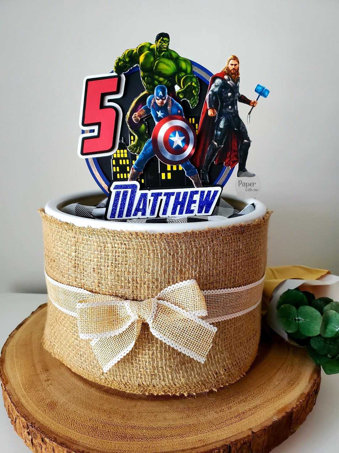 Handmade Avenger Themed Cake Topper - Etsy
