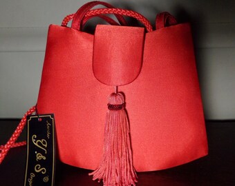 Red Silk Purse - Etsy