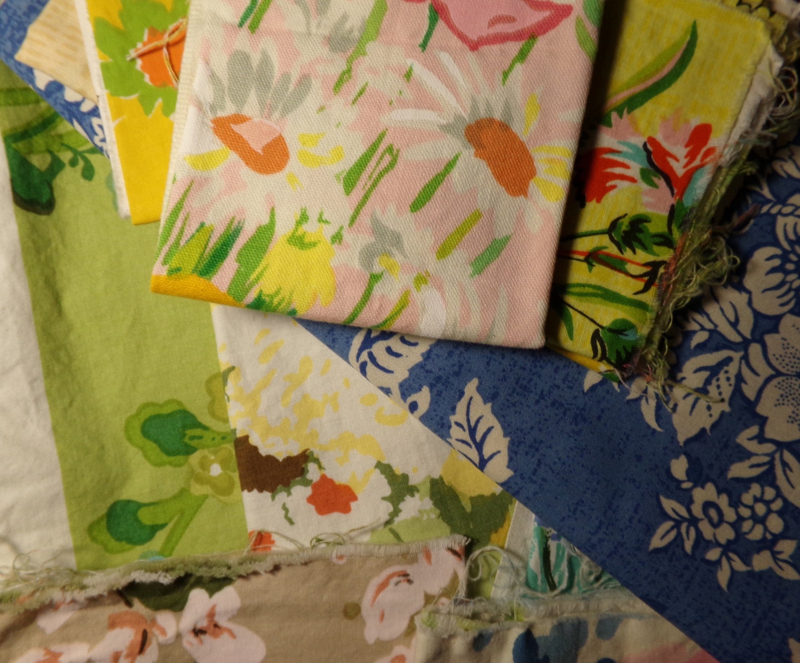 Vintage Hand Print Fabric Mystery Bundle High End Brands - Etsy