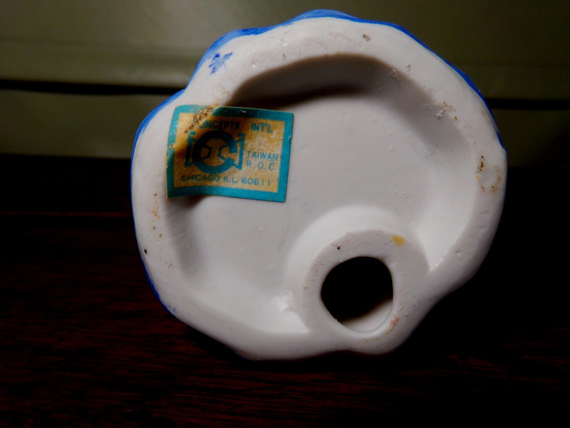 Vintage Porcelain Sewing Girl Thread & Scissor Holder, Home Decor ...