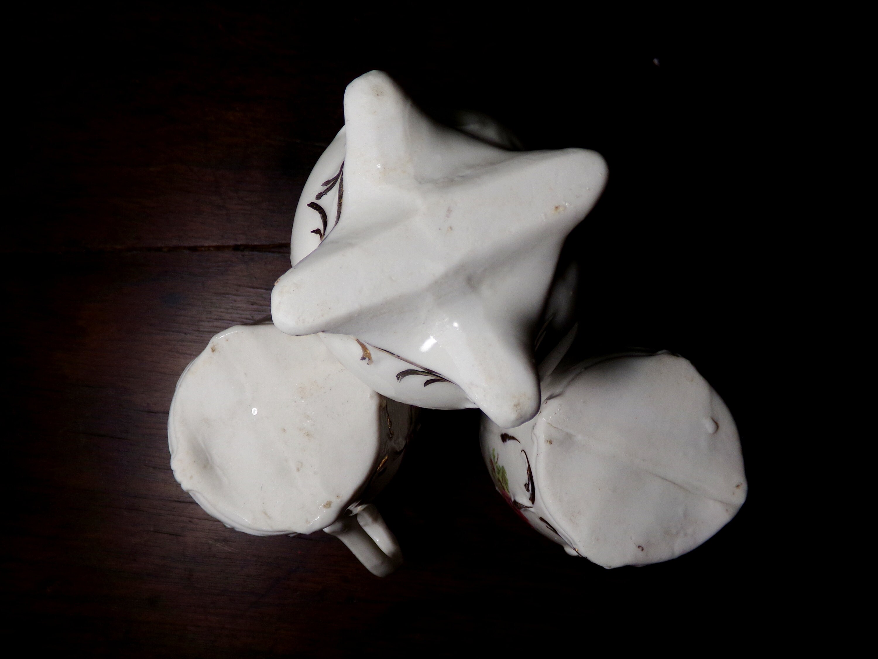 Antique Miniature Tea Cups & Creamer Pitcher, Hand Painted, Daisy ...