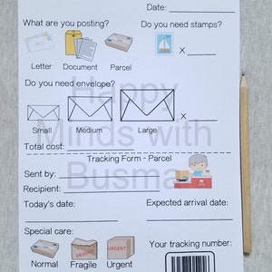 English | Pretend Play Post Office | Printable Kids Activities ...