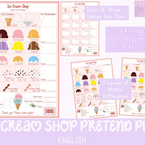 English | Pretend Play Ice Cream Shop | Printable Kids Activities ...