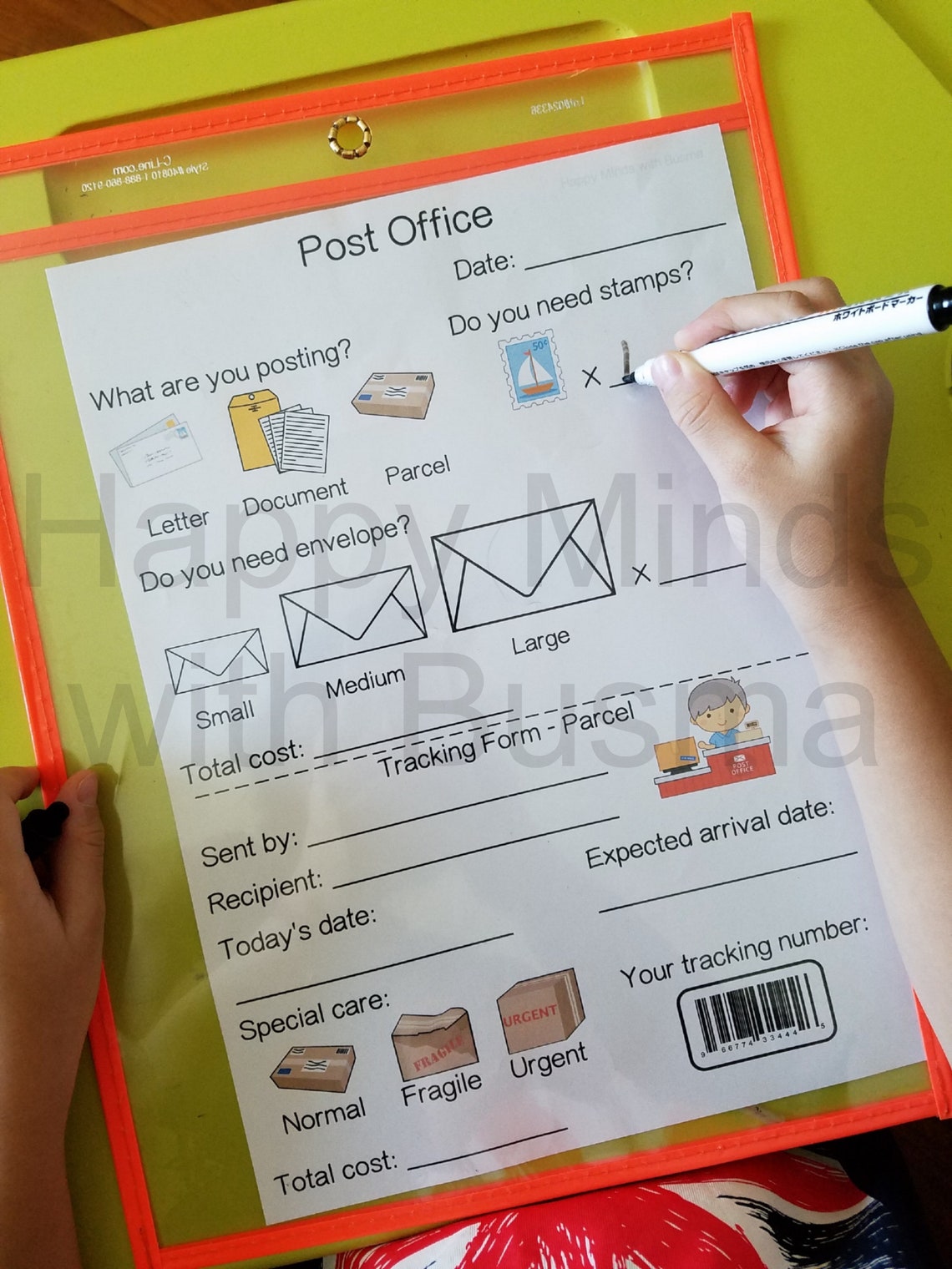 English | Pretend Play Post Office | Printable Kids Activities ...
