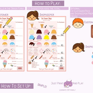 English | Pretend Play Ice Cream Shop | Printable Kids Activities ...