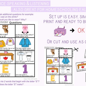 English Listening and Speaking Question Prompt Cards - Etsy