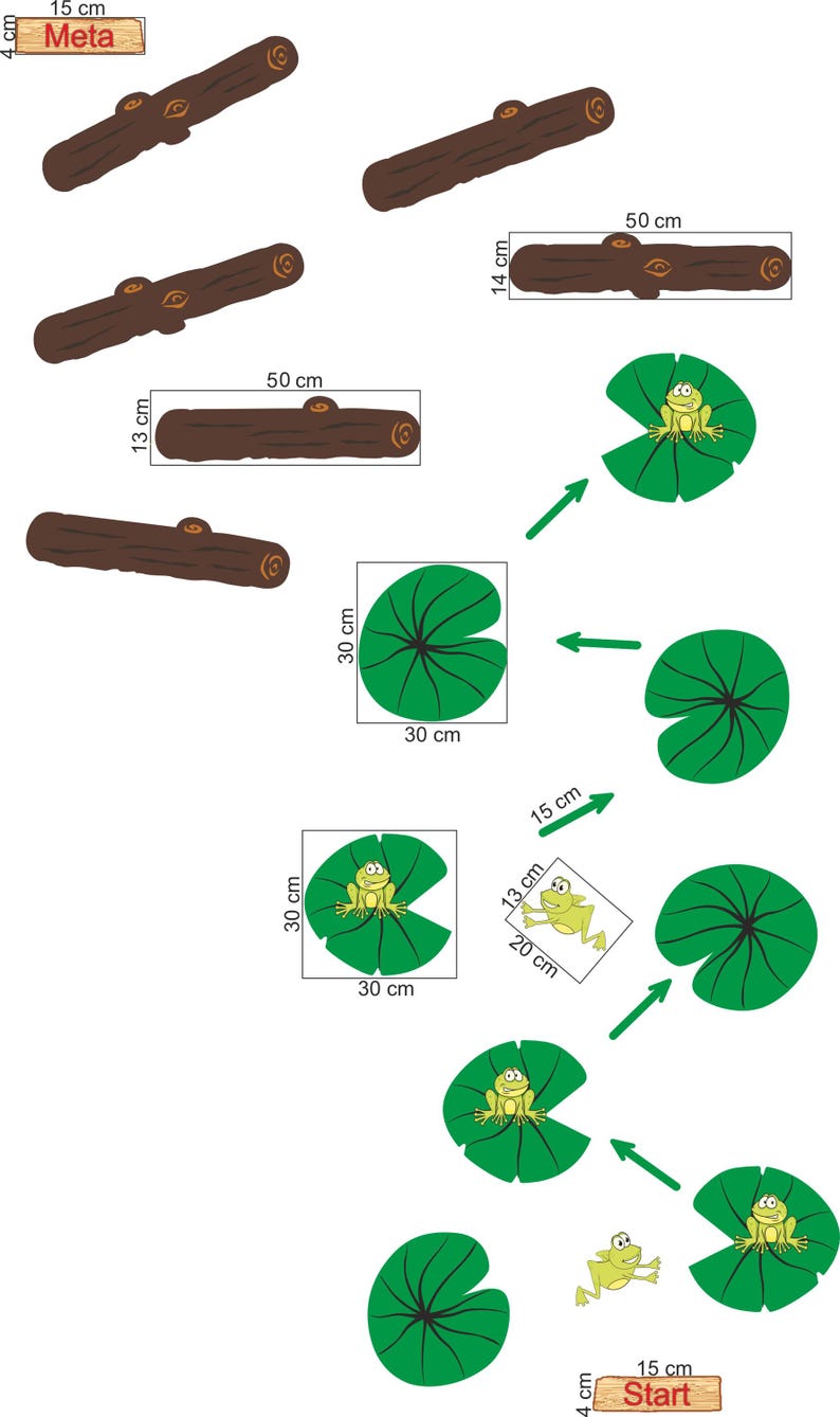 Frogs and Lily Pads Sensory Path Floor Stickers / Jump Like a Frog ...