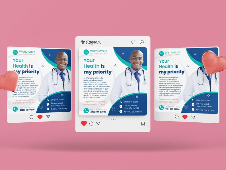 Doctor Flyer Family Doctor Design Hospital Flyer DIY Canva - Etsy