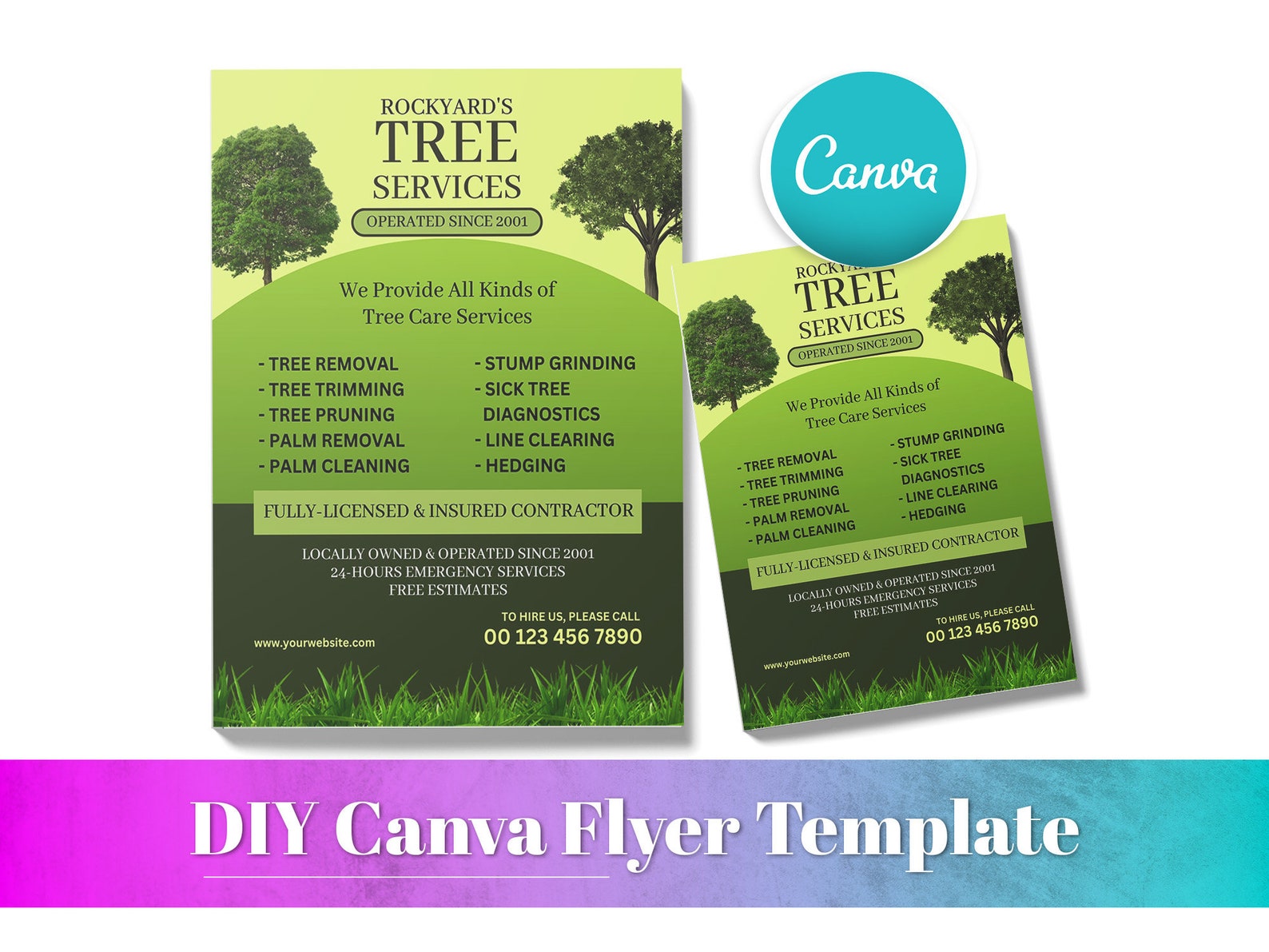Tree Services Flyer, Printable Tree Trimming Service Flyer Design, DIY ...