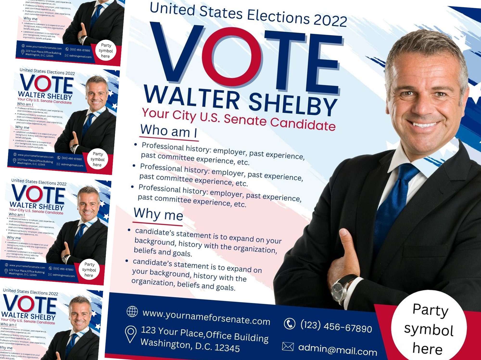 Election Flyer Printable Election Card Design DIY Canva - Etsy