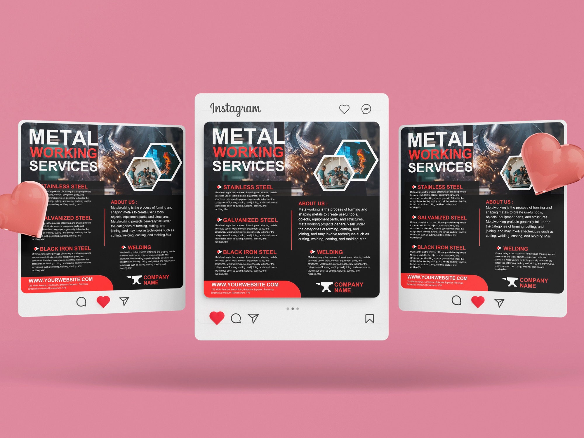 Iron Works Flyer, Metal Works Service Design, DIY Canva Iron Fabricator ...