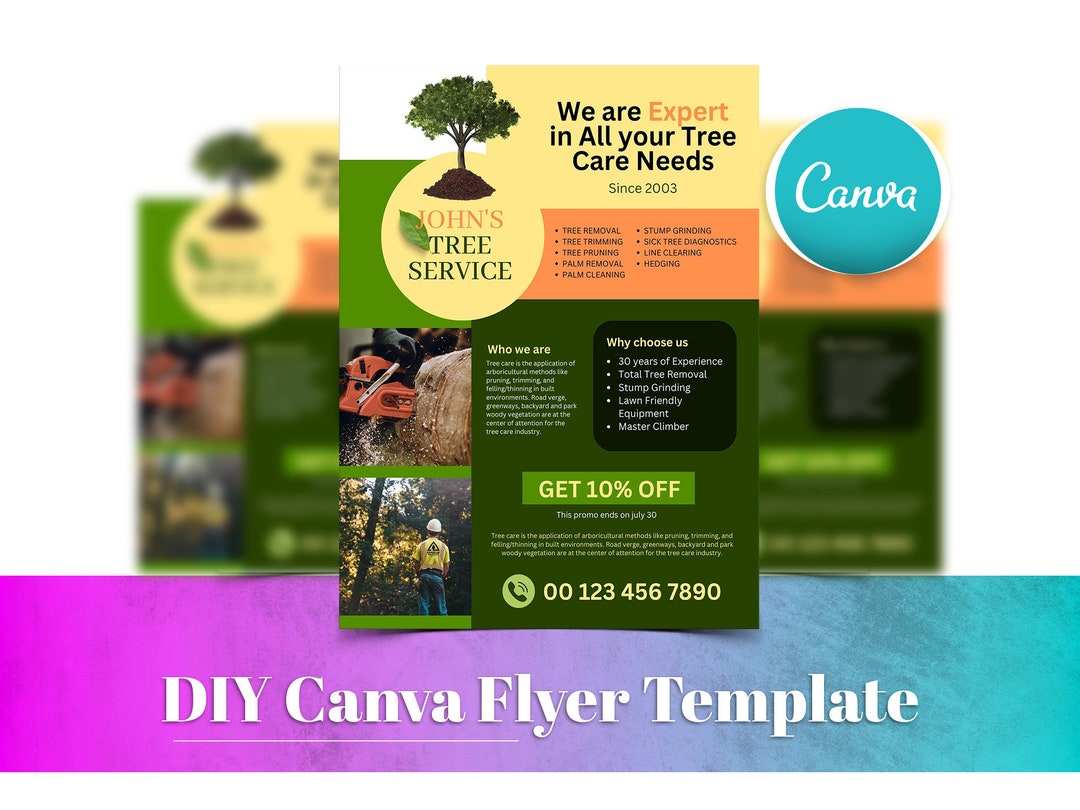 Tree Services Flyer, Printable Tree Trimming Service Flyer Design, DIY ...