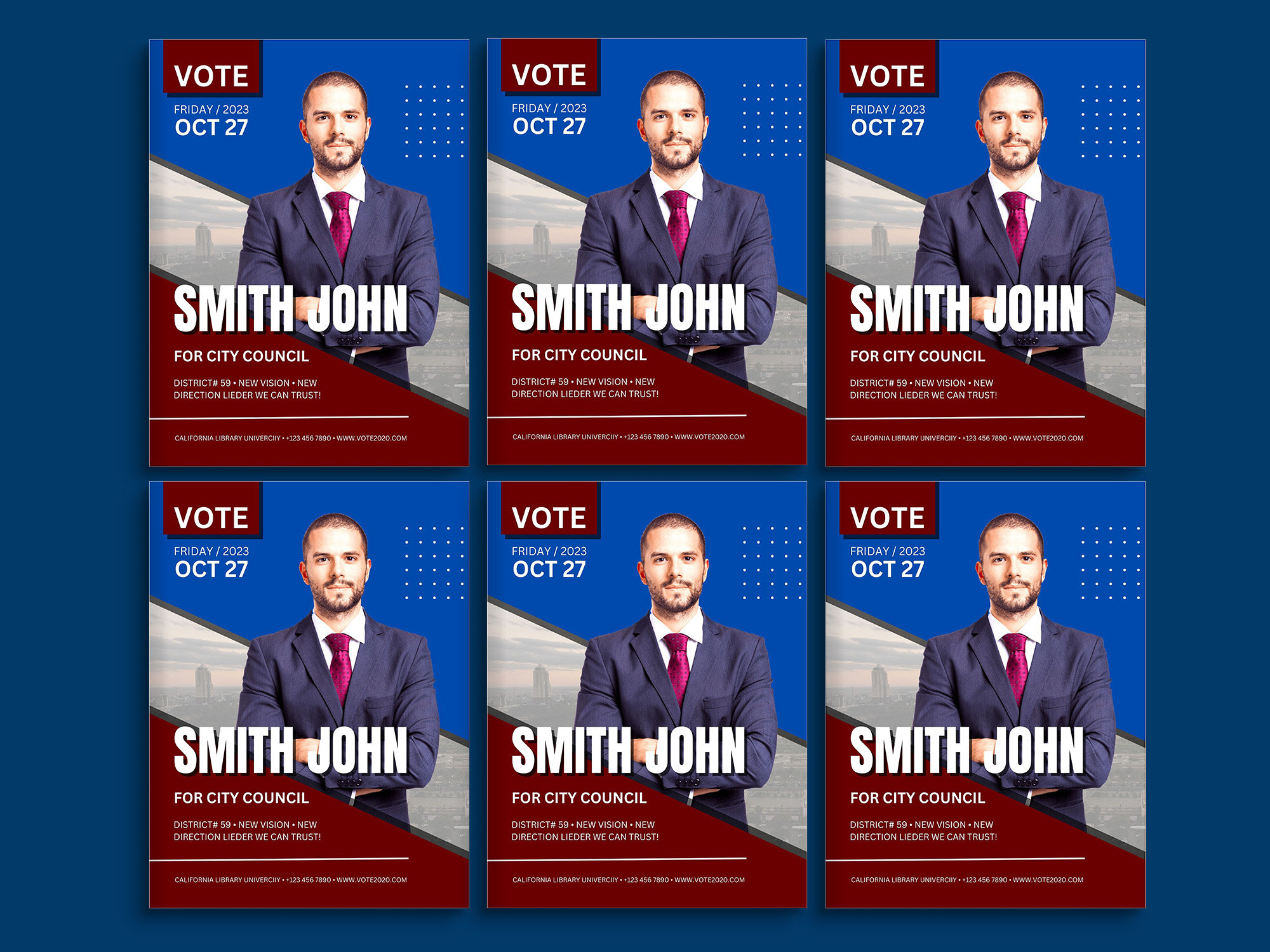 Election Flyer, Printable Election Card Design, DIY Canva Election ...