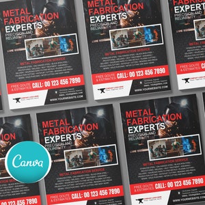 Iron Works Flyer, Printable Metal Works Service Design, DIY Canva Iron ...