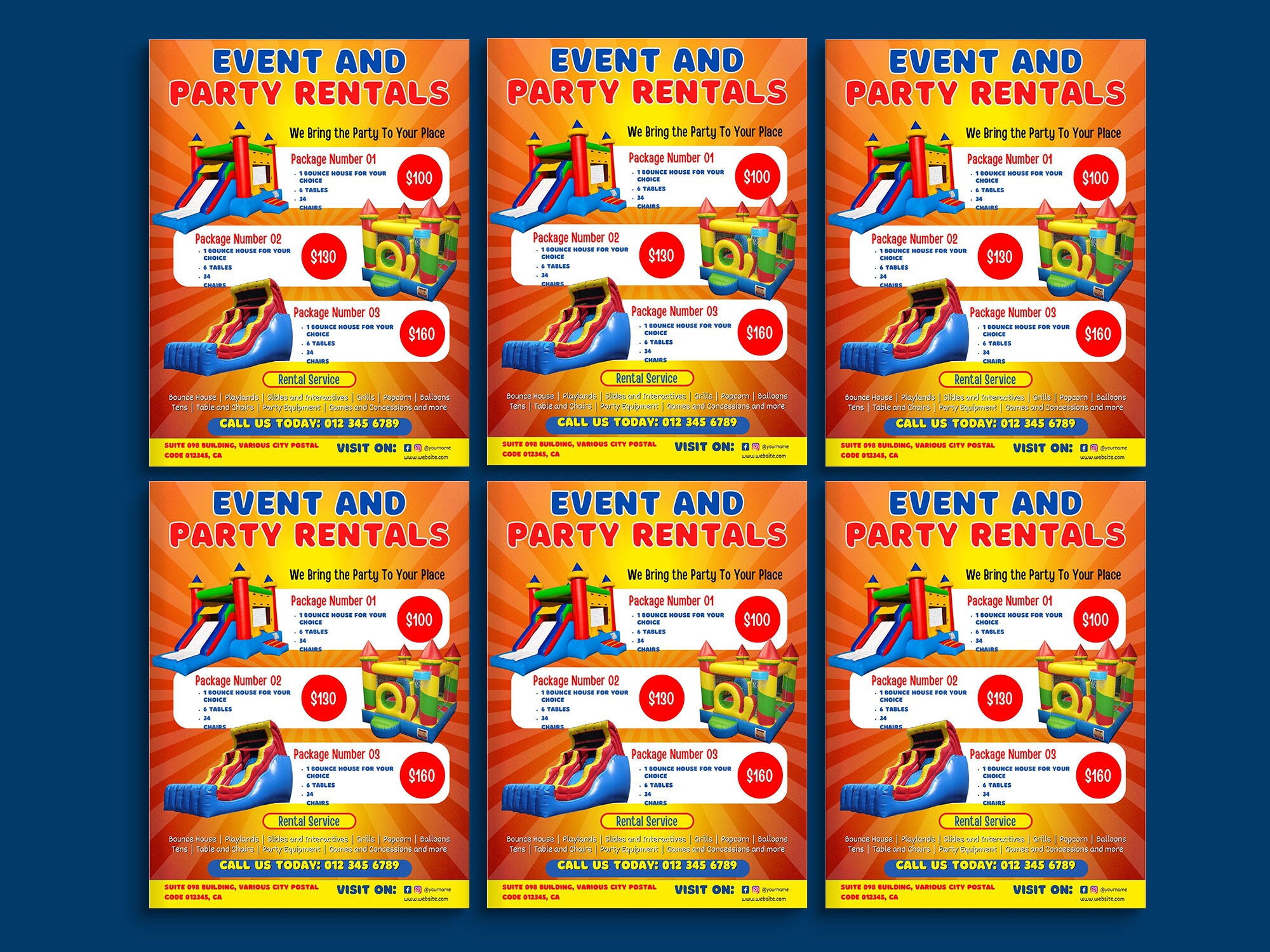Party Rental Flyer Editable Flyer Design DIY Canva Poster Template party-rental-flyer-editable-flyer-design-diy-canva-poster-template