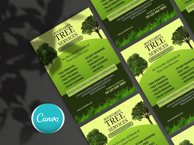 Tree Services Flyer, Printable Tree Trimming Service Flyer Design, DIY ...