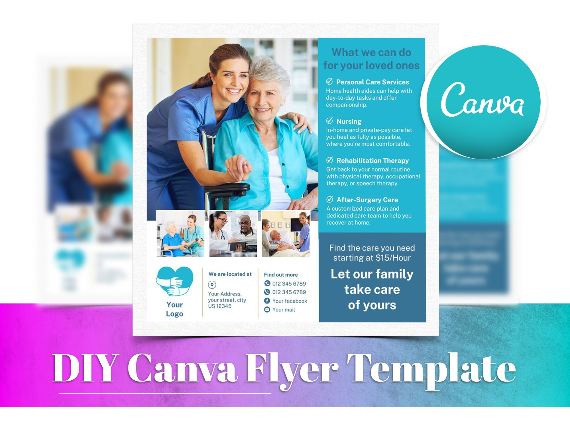 Assisted Living Residence Flyer, Adult Care Home Flyer, DIY Home ...