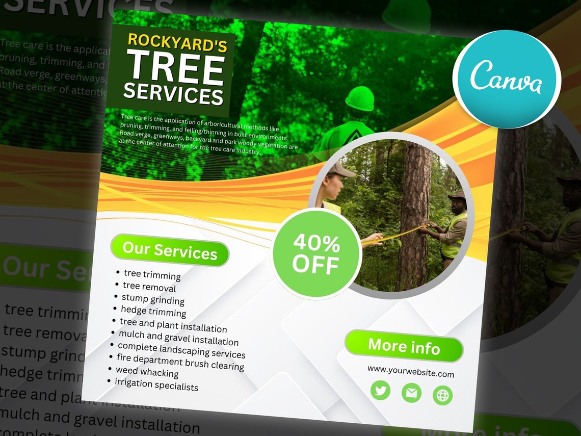 Tree Services Flyer, Editable Tree Trimming Service Instagram Post, DIY ...