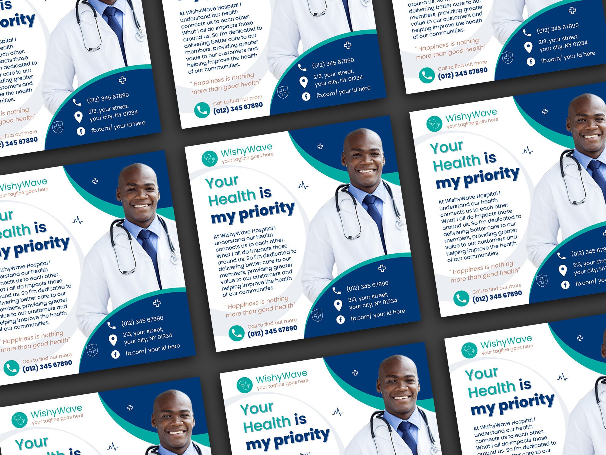 Doctor Flyer, Family Doctor Design, Hospital Flyer, DIY Canva Health ...
